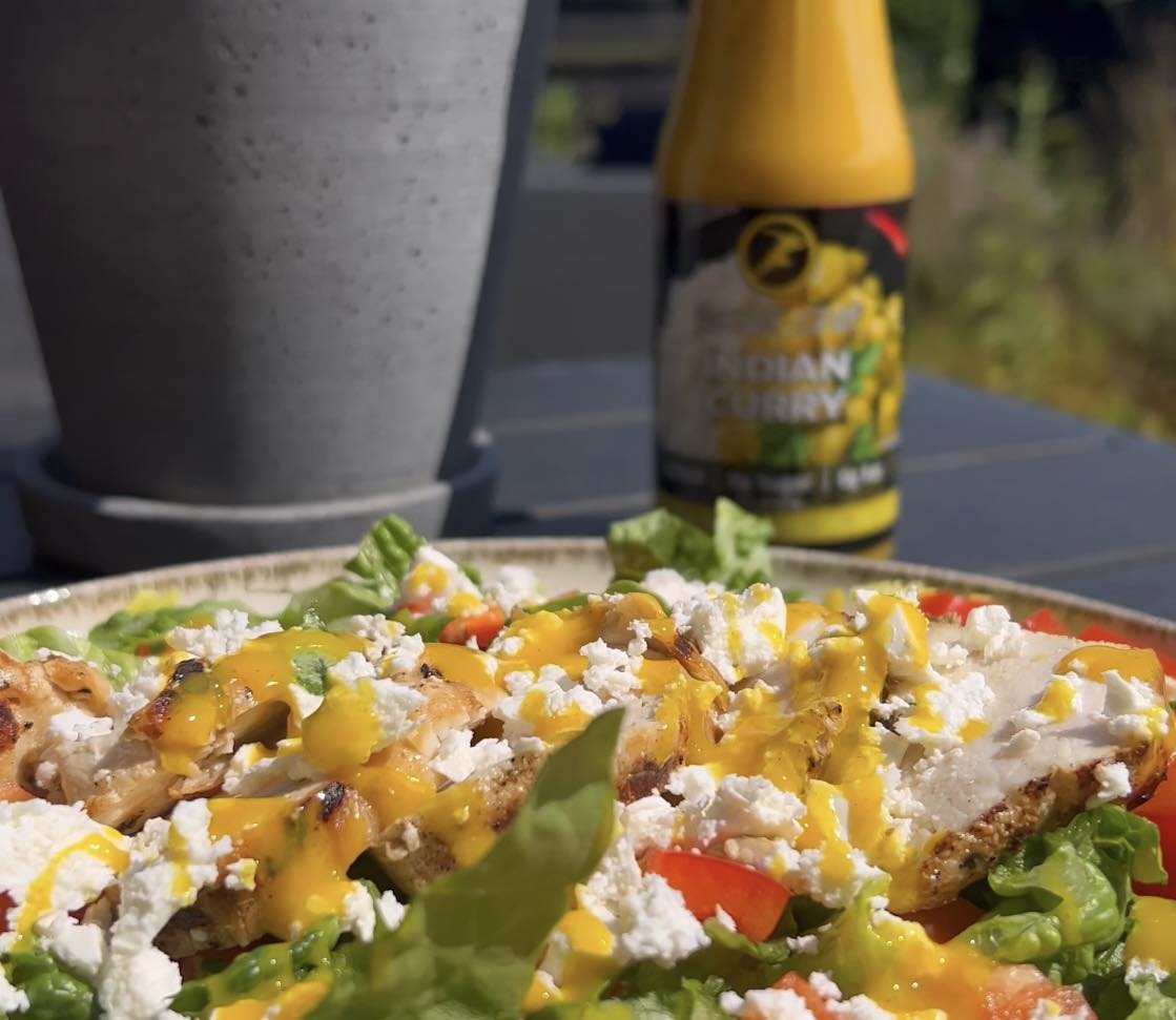 Kylling salat med karry dressing - Low Carb Life